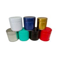 China Airtight Round Tinplate Candy Tea Coffee Matcha Container For Food Storage Metal Tin Can for sale