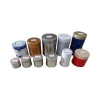 China Airtight Round Tinplate Candy Tea Coffee Matcha Container For Food Storage Metal Tin Can for sale