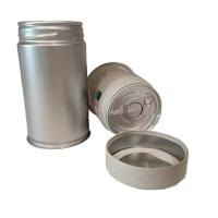 China Custom Food Grade Sealed Green Tea Coffee Powder Tin Canister Luxury Cylinder Metal Empty Matcha Tea Tin Packaging Box for sale