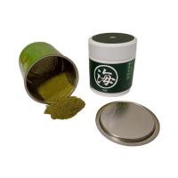 China Custom Food Grade Sealed Green Tea Coffee Powder Tin Canister Luxury Cylinder Metal Empty Matcha Tea Tin Packaging Box for sale
