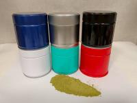 China RTS Food Grade Matcha Tea Tin Cans Loose Powder Packaging Jar Snack Use Tinplate Sealed Cans for sale
