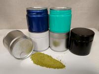 China RTS Food Grade Matcha Tea Tin Cans Loose Powder Packaging Jar Snack Use Tinplate Sealed Cans for sale