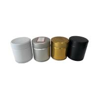 China 30g Easy Open Ring Pull Metal Can Black Round Welding Matcha Tin 50g Tea Jar in White Silver Black for Storage for sale