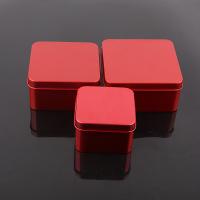 China Luxury Red Candy Tin Cans Round Tinplate Box Wedding Cookie Chocolate Candle Gift Matte Finish for sale