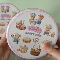 China Christmas Festival Metal Gift Round Tinplate Box Matte Finish Food Storage Can for Pizza Storage for sale