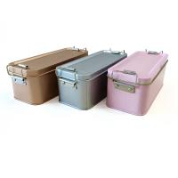 China Food Colored Tinplate Metal Cans Pastry Packaging Storage Box Buckle Seal Wedding Gift Candies Cookies Tin Box for sale