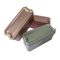 China Food Colored Tinplate Metal Cans Pastry Packaging Storage Box Buckle Seal Wedding Gift Candies Cookies Tin Box for sale