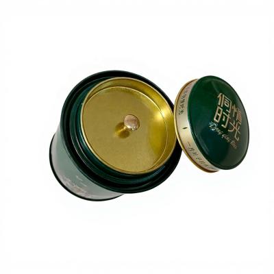 China White Matte Airtight Metal Tinplate Coffee Bean Box Food Grade Cylinder Double Lid Tea Tin for sale