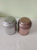 China White Matte Airtight Metal Tinplate Coffee Bean Box Food Grade Cylinder Double Lid Tea Tin for sale