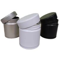 China Tinplate 50ml Airtight Round Food Storage Tin Can with Screw Lid for Candy Coffee Tea & Matcha for sale
