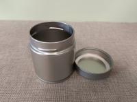 China Tinplate 50ml Airtight Round Food Storage Tin Can with Screw Lid for Candy Coffee Tea & Matcha for sale