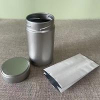 China White Round Matcha Tea Tin Cans Powder 100g 120g Tinplate Airtight Coffee Cans for sale