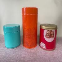 China White Round Matcha Tea Tin Cans Powder 100g 120g Tinplate Airtight Coffee Cans for sale