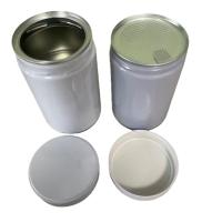 China Blue Print Round Tea Tin Cans 50g 70g 100g OEM Tinplate Matcha Coffee Powder Peanut Candy for sale