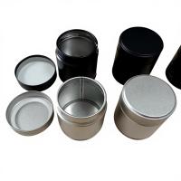 China 20g 30g Black Silver Round Matcha Tea Powder Tin Cans Food Grade Coffee Tinplate Can Airtight Offset Printing for sale