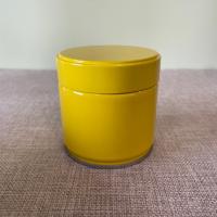 China 50g 60g Matcha Tea Tin Cans Coffee Powder Green White Yellow Round Tinplate Food Grade Packaging for sale