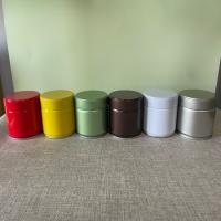 China Red White Silver 50g-80g Matcha Tea Coffee Powder Tin Cans Small Tinplate Cans for Food Packing for sale