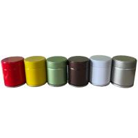 China 50g - 60g D73 X H73mm Airtight Tin Cans Matcha Tea Powder Tinplate Round Jar Metal Cans for sale