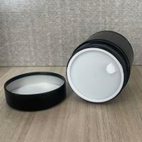China 20g 30g Matcha Powder Tin Can Diameter 60*68mm Black Metal Tin Jar with Screw Cap Inner Lid Container for sale