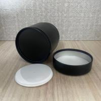China 20g 30g Matcha Powder Tin Can Diameter 60*68mm Black Metal Tin Jar with Screw Cap Inner Lid Container for sale
