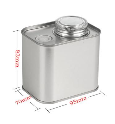 China 100-150g L95*W70*H83mm Rectangle Coffee Bean Tin Cans Metal Square Tinplate for sale