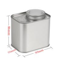 China 100-150g Rectangle Coffee Bean Powder Tin Cans Metal Square Tinplate Food Can for sale