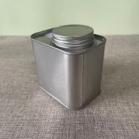 China 100-150g Rectangle Coffee Bean Powder Tin Cans Metal Square Tinplate Food Can for sale