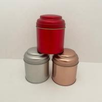 China 50g Golden Tea Leaves Tin Cans Round Tinplate Metal Food Grade With Crown Cap for sale