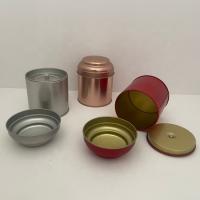 China 75mm 92mm Red Round Tea Tin Cans Double Lids For Food Tea Leaves Candy Coffee Bean for sale