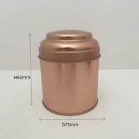 China 75mm 92mm Red Round Tea Tin Cans Double Lids For Food Tea Leaves Candy Coffee Bean for sale