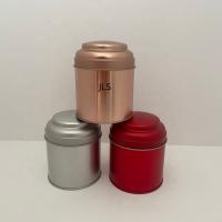 China 75mm 92mm Red Round Tea Tin Cans Double Lids For Food Tea Leaves Candy Coffee Bean for sale