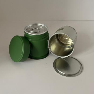 China OEM Matcha Tea Powder Metal Tin Cans 20g 30g 50g 60g 70g Tinplate Cans for sale