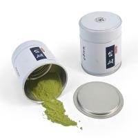 China RTS 10ml 54*49mm Matcha Powder Tin Round Airtight Container Coffee Canister Metal With PP Inner for sale