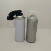 China 450ml Diameter65mm Aerosol Spray Metal Tin Cans with Small Plastic Bottle for Chemical Paint Coating Hair Spray Air Fresh for sale