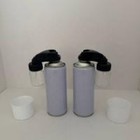 China 450ml Diameter65mm Aerosol Spray Metal Tin Cans with Small Plastic Bottle for Chemical Paint Coating Hair Spray Air Fresh for sale