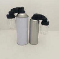 China 450ml Diameter65mm Aerosol Spray Metal Tin Cans with Small Plastic Bottle for Chemical Paint Coating Hair Spray Air Fresh for sale