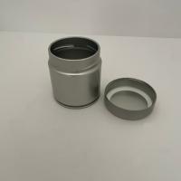 China 20g 30g Food Matcha Tea Powder Tin Cans Silver Black Tinplate Cans D60*H 60/68mm for sale