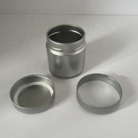 China 20g 30g Food Matcha Tea Powder Tin Cans Silver Black Tinplate Cans D60*H 60/68mm for sale