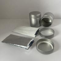 China 20g 30g Food Matcha Tea Powder Tin Cans Silver Black Tinplate Cans D60*H 60/68mm for sale