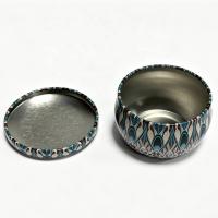 China Round Flower Tin Jar Tinplate Metal Tin Cans Tin Box Container Diameter 61 * Height 40mm for Food Candy Craft Candle for sale