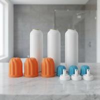 China Spray Aluminum Bottle Packaging Accessories Durable Cosmetic Packaging Components for sale