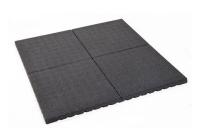 China 500×500×20mm Interlocking Rubber Gym Floor Tiles - Shock Absorption & Anti-Slip - 15-50mm Thickness Options for sale