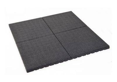China 500×500×20mm Interlocking Rubber Gym Floor Tiles - Shock Absorption & Anti-Slip - 15-50mm Thickness Options for sale