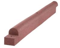 China Red Recycled Rubber Garden Edging 1000×80mm with 100mm Thickness - Anti-Slip Landscape Border for sale