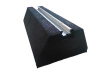 China 250mm x 180mm x 90mm Black Rubber Fix It Foot Air Conditioner Mounting Pad with Anti-Slip Design for sale