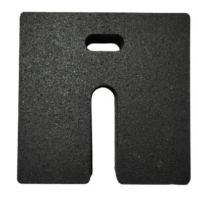 China 20 lbs Recycled Rubber Base Weight 457×457×45mm for Pipe and Drape Systems - Anti-Slip, REACH & CE Certified for sale