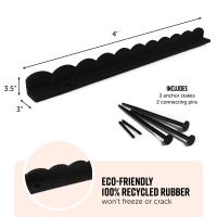 China 1000x120mm Recycled Rubber Landscape Edging - 100mm Thick Black Border with Anti-Slip Design for sale