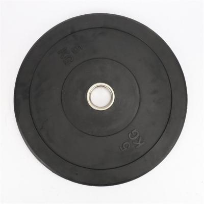 China 51mm Rubber Dumbbell Plates 15kg Black Bumper Weight Plates with Custom Logo Options for sale