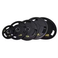 China LKT BP-005 Iron Coated Rubber Gym Weight Plates 5-25kg 10-55lb Tri-Grip Design with 51mm Inner Diameter for sale