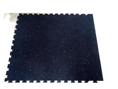 China 1000x1000mm Interlocking Rubber Gym Flooring Tiles - 15mm to 50mm Thickness, SGS/CE Certified for sale